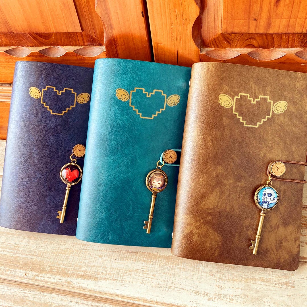 Undertale Notebook Fanwork: 2 Colors, A6 Loose-leaf, 100 Ruled Pages ...