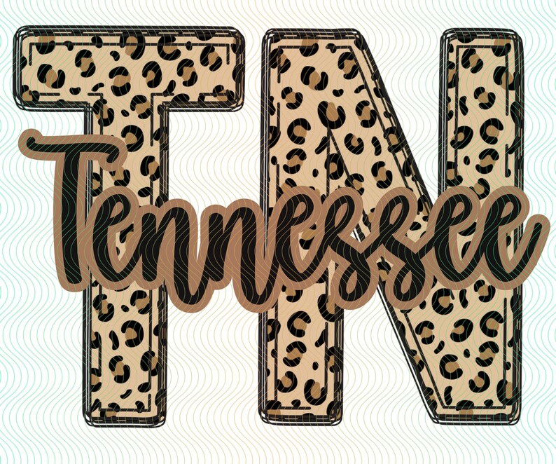 Tennessee Leopard Print PNG - Etsy
