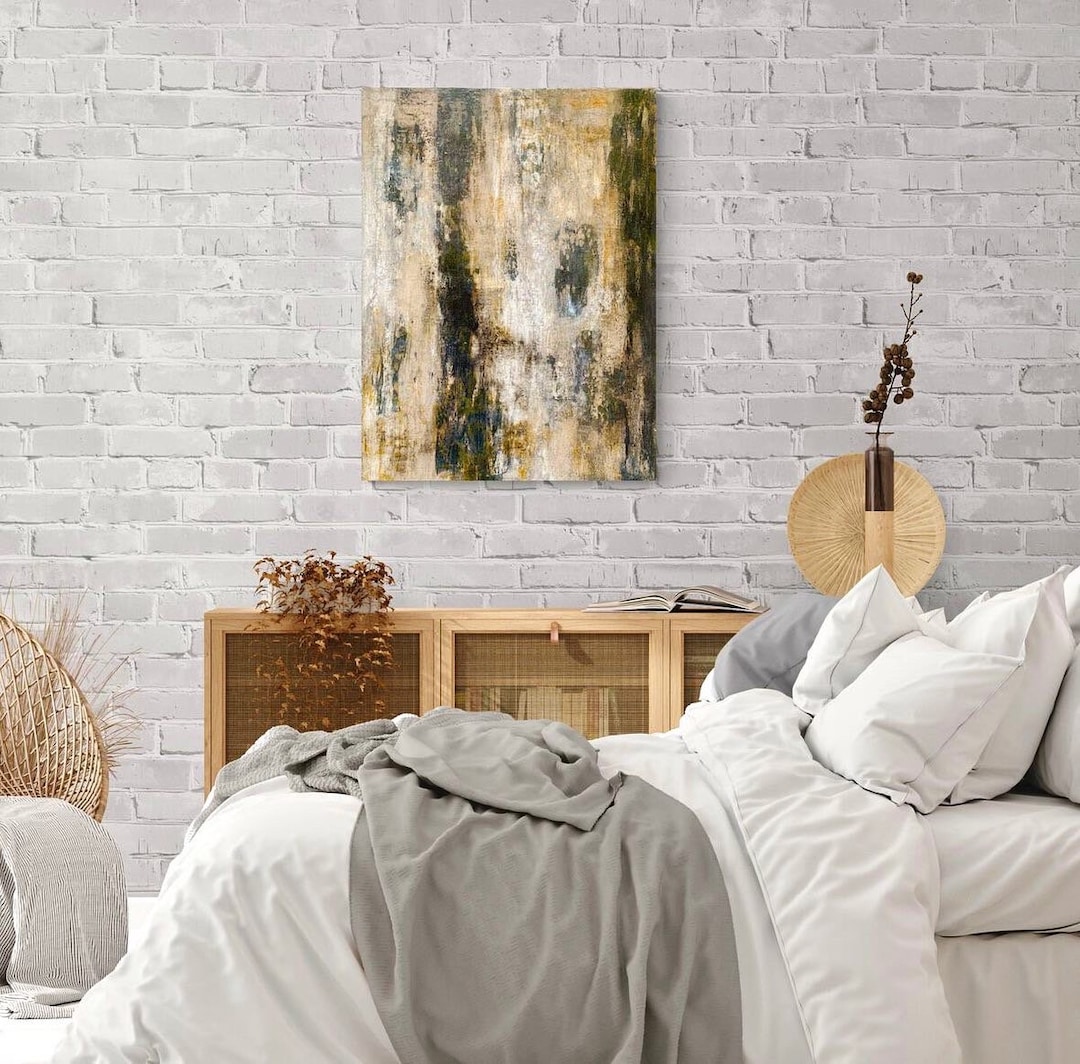 Original Rustic Abstract Art on Canvas - Wall Art, Home Decor, Gift ...