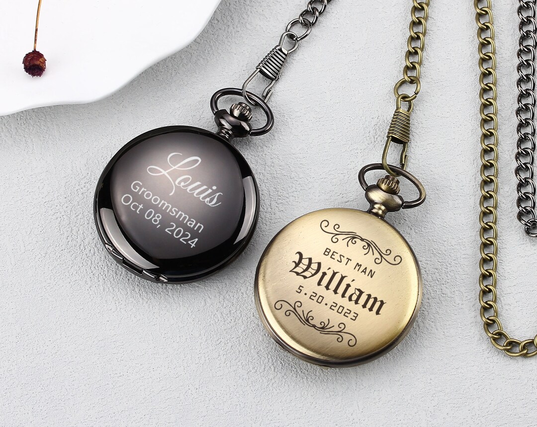 Personalized Pocket Watch, Wedding Gift, Fathers Day Gift, Graduation ...