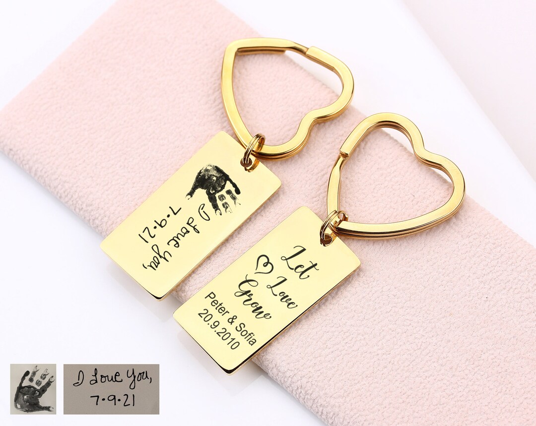 Custom Your Handwritten Keychain,your Design, Handwriting & Font ...