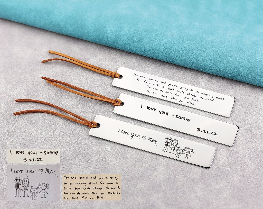Custom Actual Handwriting Bookmark, Childrens Drawing Bookmark ...