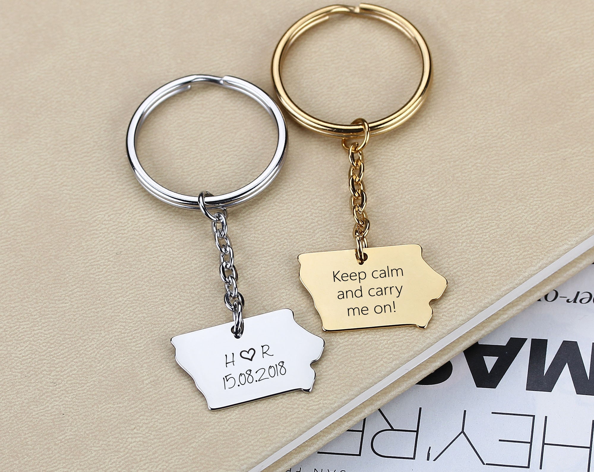 Texas State Keycahin Custom Made Texas Home Key Chain Texas | Etsy