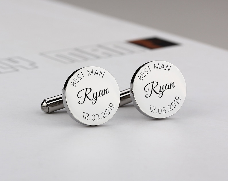 Personalized Wedding Cufflinks Custom Cuff Links for Dad | Etsy