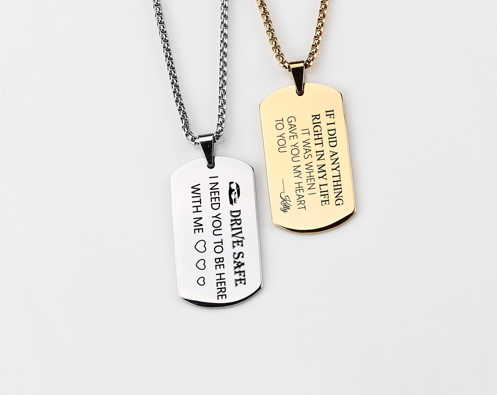 Custom Mens Jewelry Mens Personalized Dog Tag Necklace - Etsy