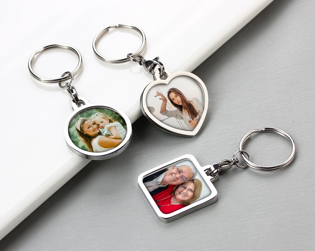 Custom Picture Keychain, Custom Portrait, Personalized Picture Keepsake ...
