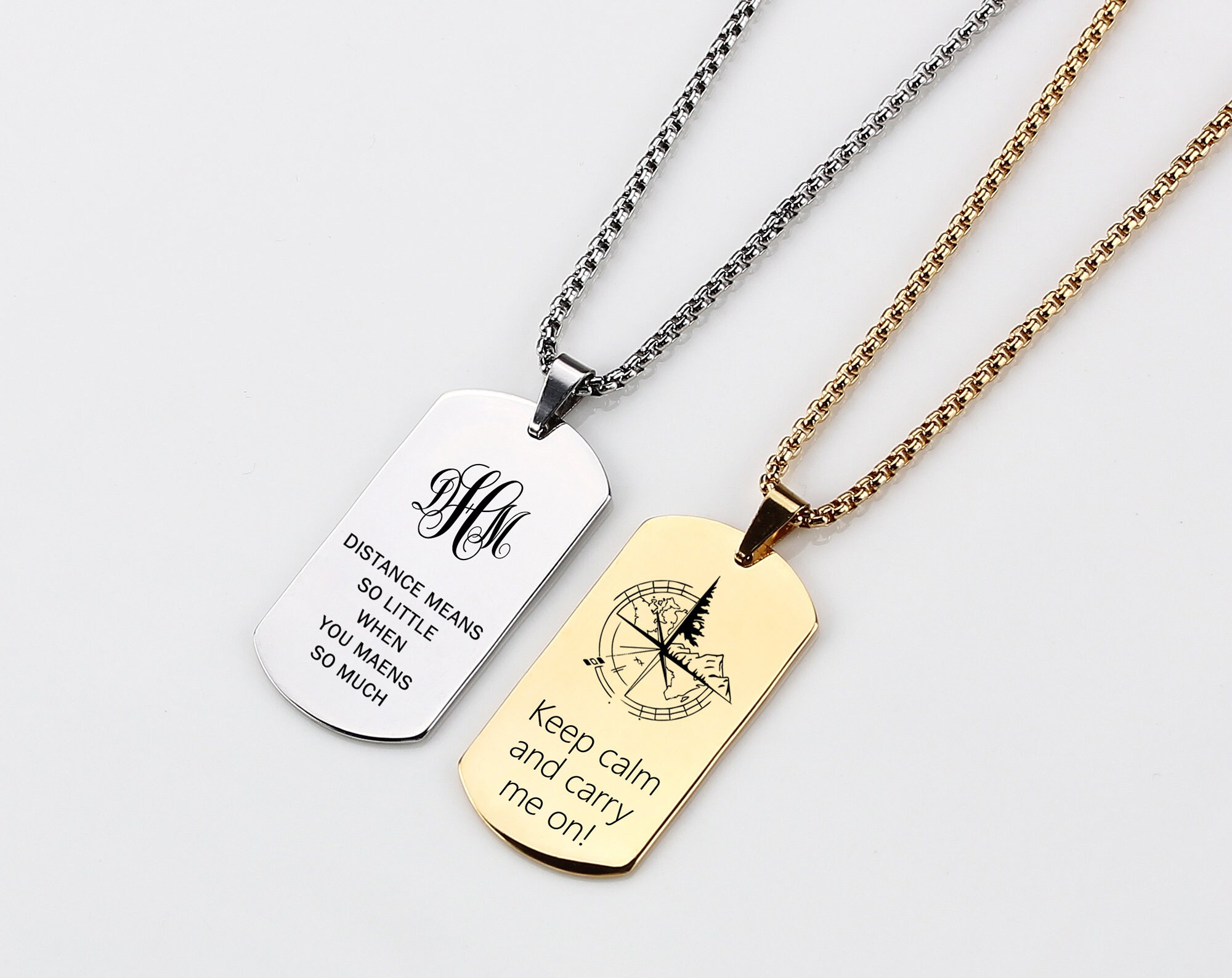 Mens Personalized Dog Tag Necklace, Custom Husband Gift, Boyfriend Gift ...