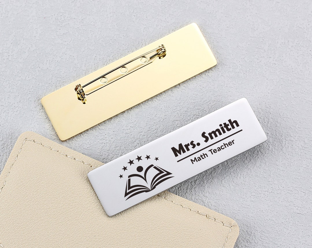 Personalized Name Tag Badge Pin, Custom Flat Badge for Work Bussiness ...