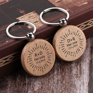 Personalized Wooden Keychain, Custom Calendar Keychain, Personalized ...