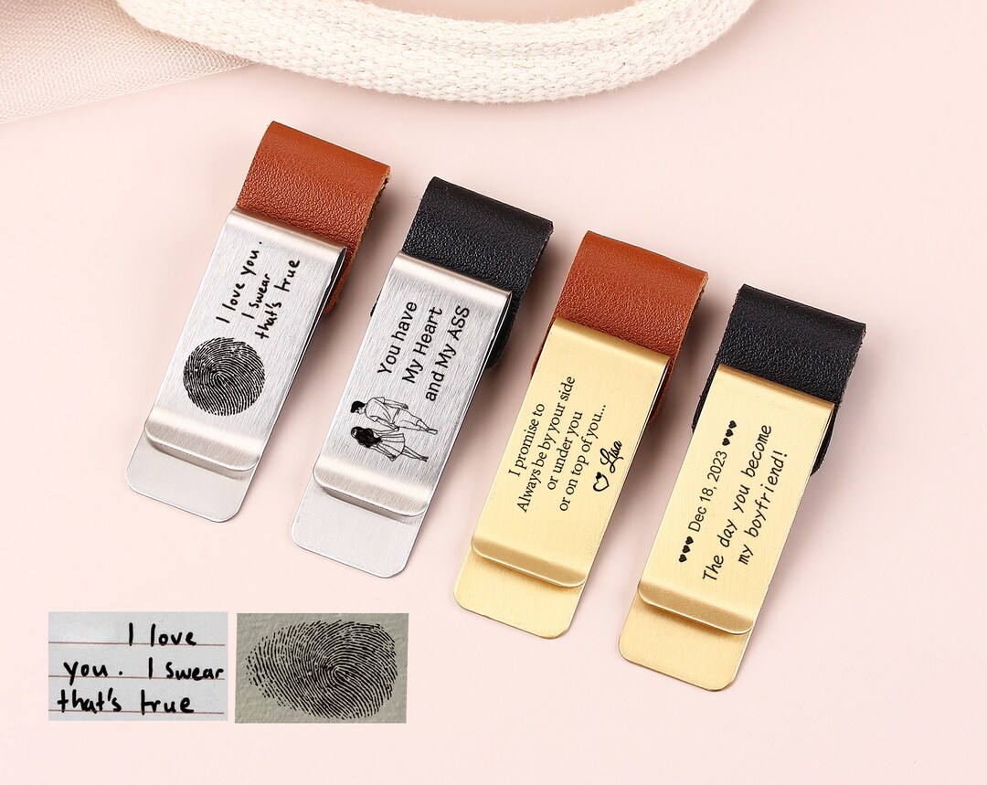 Pen Clip for Notebooks Custom Actual Handwriting Fingerprint Pen Loop ...