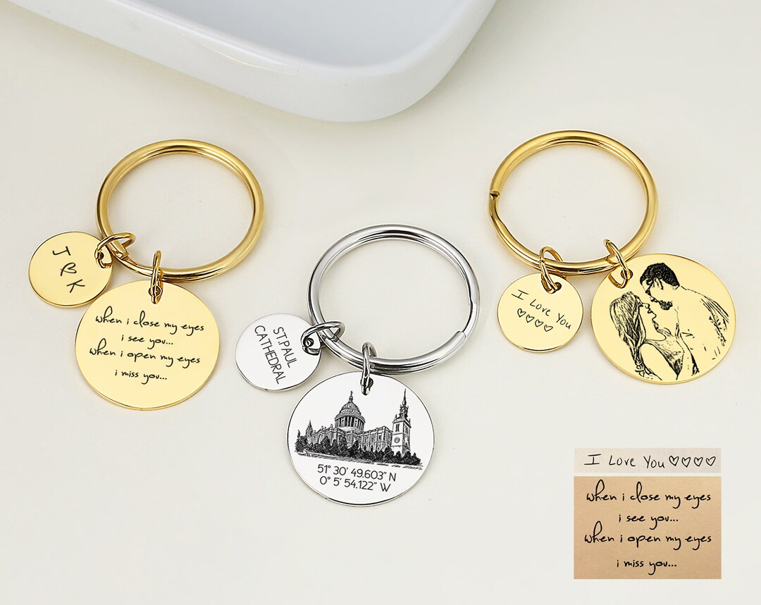 Personalized Handwritten Keychain, Customized Actual Handwriting ...