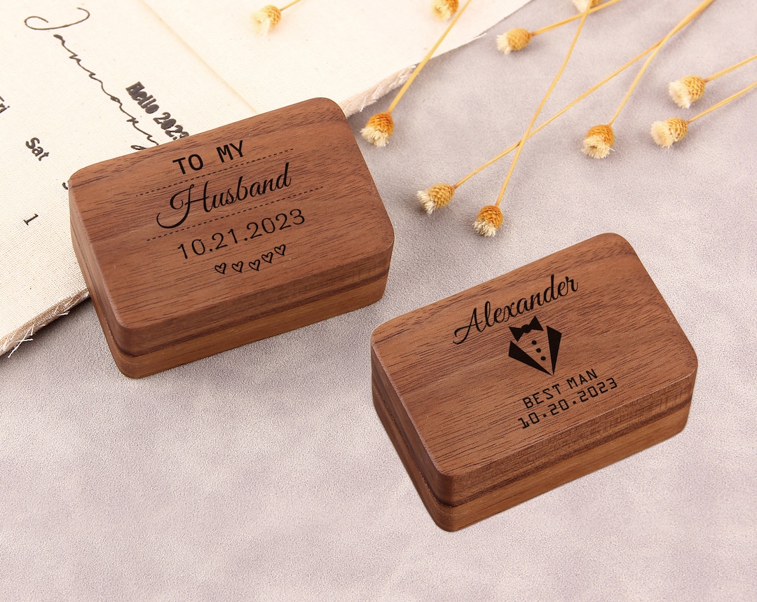 Custom Tie Clips, Wood Box for Tie Bar, Personalized Handwriting Tie ...