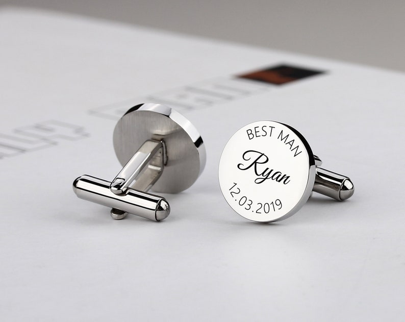Personalised Engraved Initial Cufflinks Wedding Birthday - Etsy