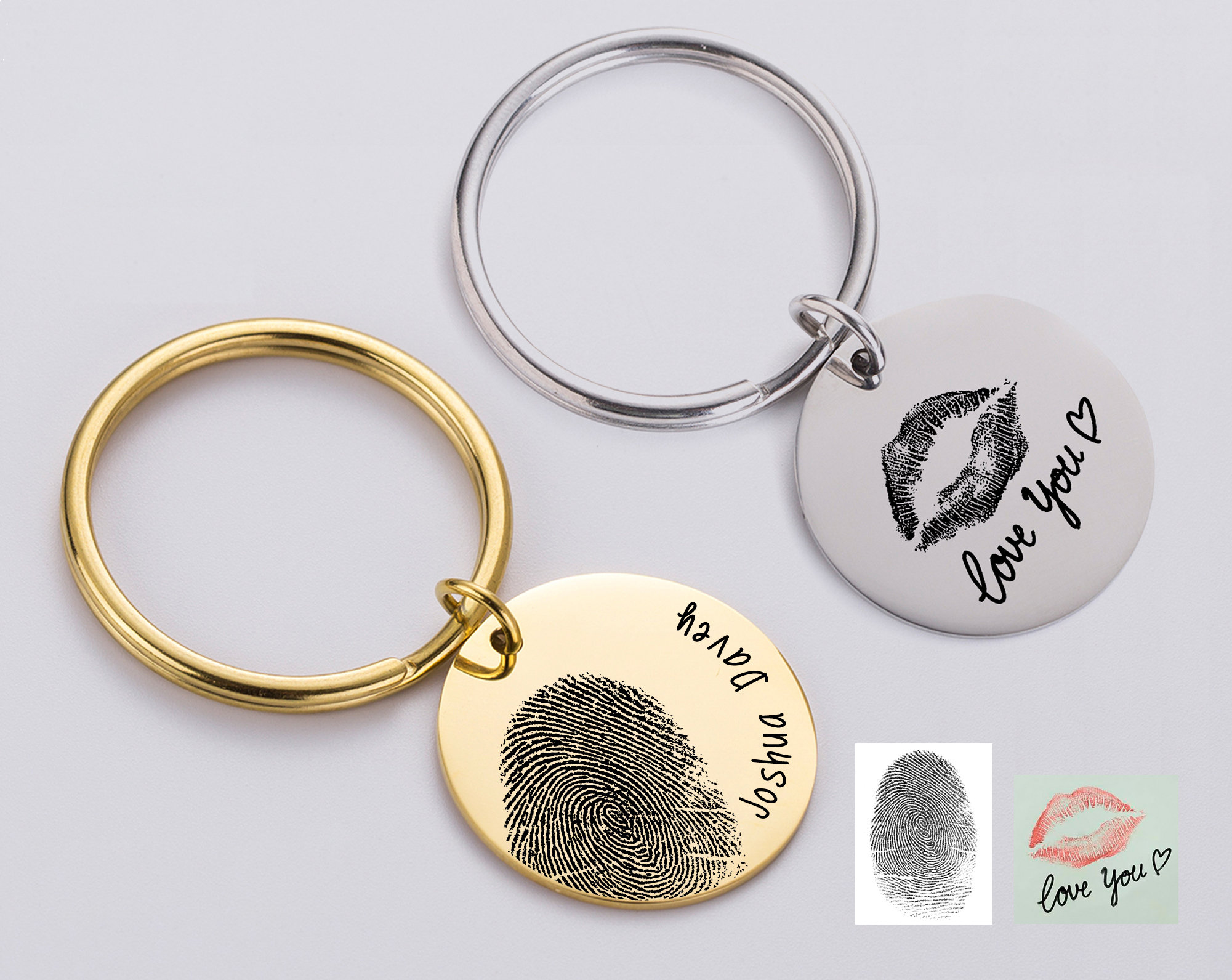 Actual Handwriting Keychain Customized Fingerprint Keychain - Etsy Canada