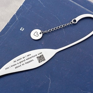 Personalized QR Code Sound Wave Bookmark, Voice Soundwave With QR Code ...