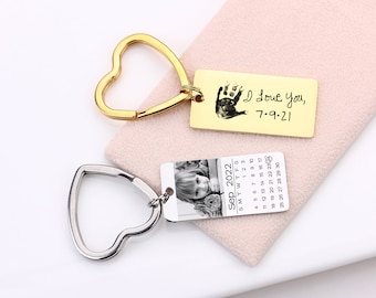 Handwriting Key Chain, Your Actual Fingerprint Handwriting Keychain ...