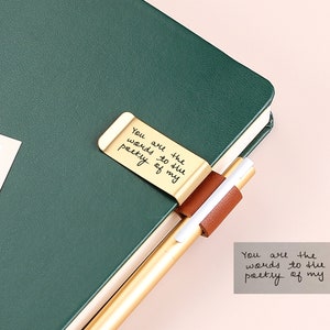 Pen Clip for Notebooks Custom Actual Handwriting Fingerprint Pen Loop ...