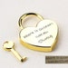 Heart Love Lock With Key, Personalized Lock for Love, Love Padlocks ...