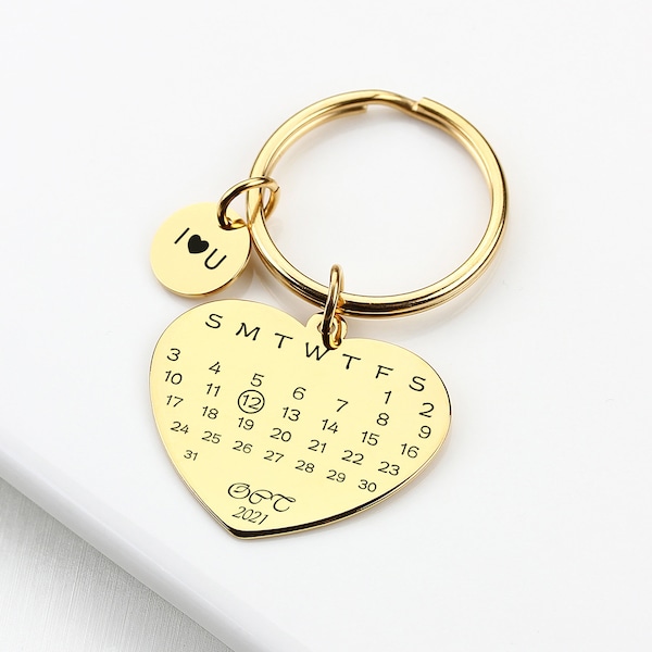 Calendar Keychain - Etsy