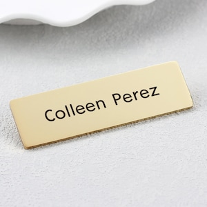 Personalised Name Badge, Staff ID Tag With Pin, Design Your Custom ...