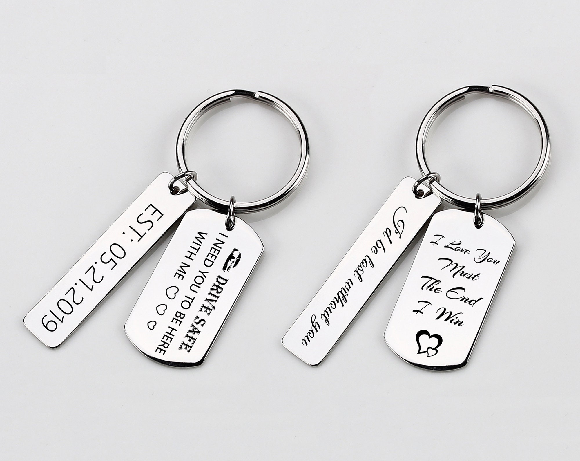 Custom Keychain Engraved Keychain Personalized Keychain | Etsy