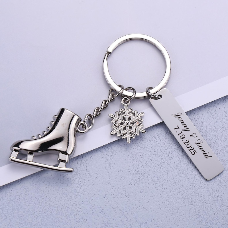 Ice Skater Key Chain - Etsy UK