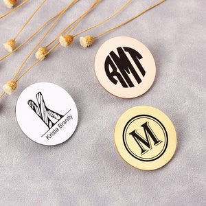 Custom Brooch Pin Logo, Wedding Lapel Pin, Customized Initial Name ...