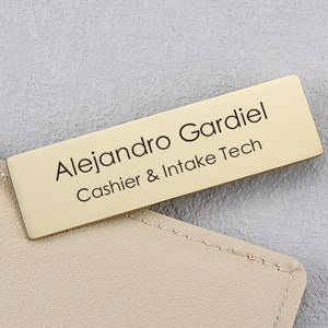 Personalised Name Badge, Staff ID Tag With Pin, Design Your Custom ...