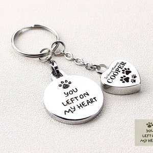 Custom Urn Keychain, Cremation Keychain for Ashes, Ashes Keyring With Pet Picture, Memorial Pet ...
