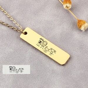 Custom QR Code Necklace, Personalized Song, Message, Picture, Link QR ...