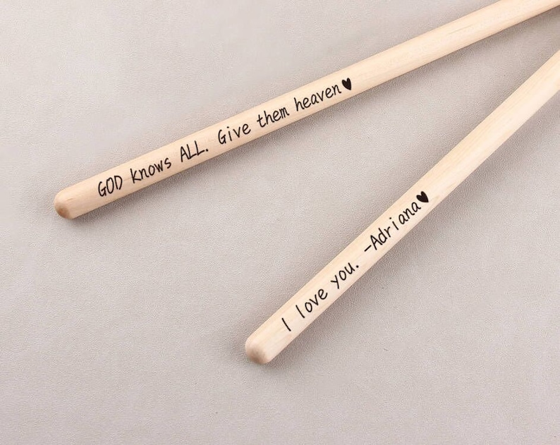 Personalized Drum Sticks, Custom Wood Drumsticks Drum Accessories, Gift ...