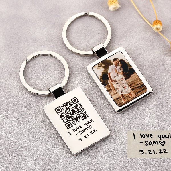 Custom Keychain With Qr Code - Etsy