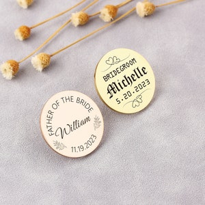 Custom Brooch Pin Logo, Wedding Lapel Pin, Customized Initial Name ...