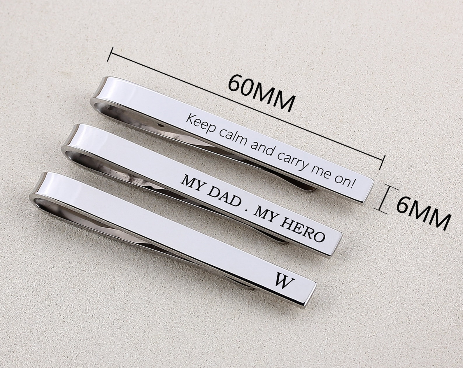 Personalized Tie Clips Name Tie Clip Custom Tie Clips | Etsy