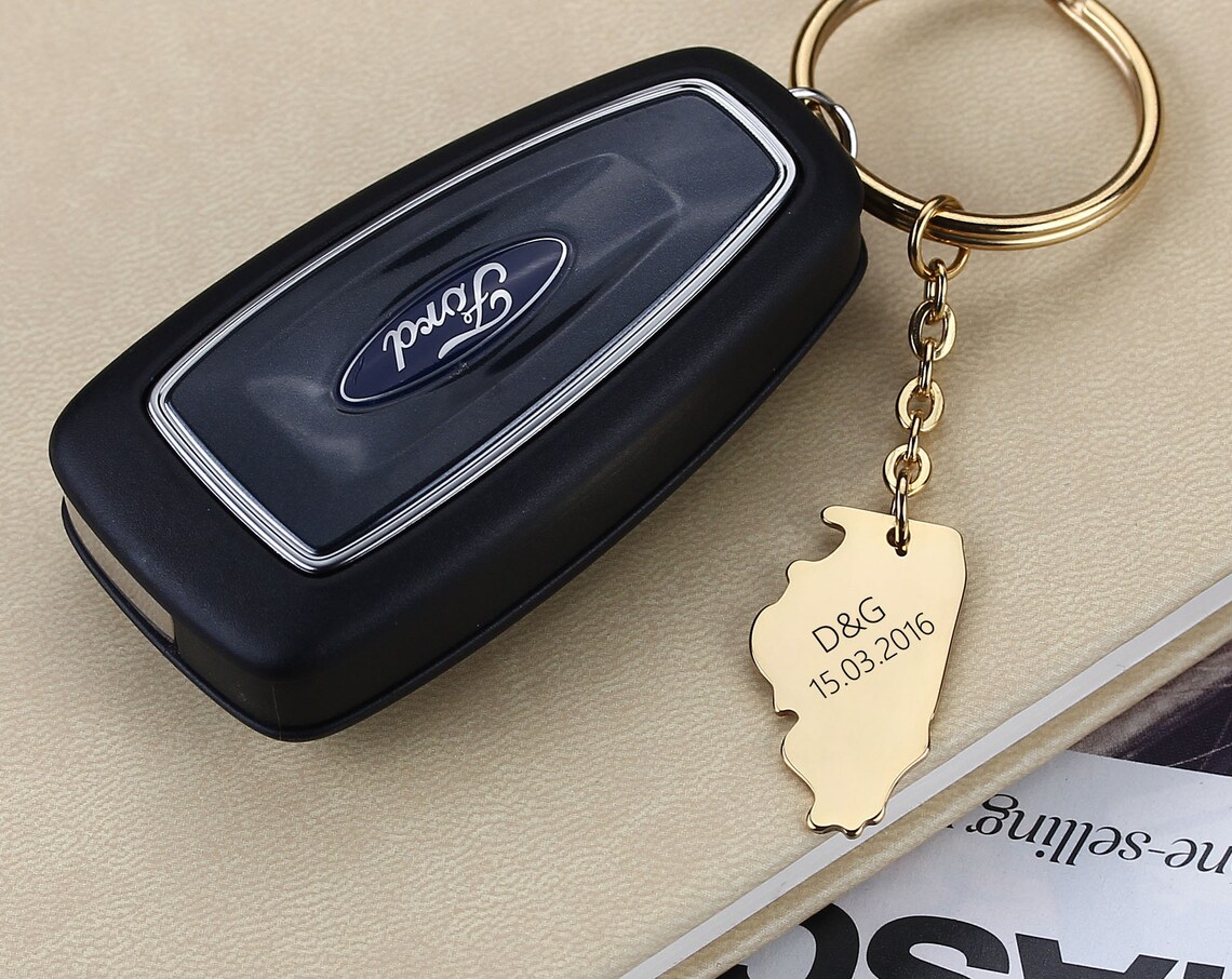 Personalized Washington Keychain Custom Map Keychain - Etsy