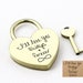 Heart Love Lock With Key, Personalized Lock for Love, Love Padlocks ...