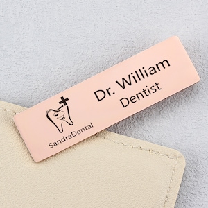 Personalised Name Badge, Staff ID Tag With Pin, Design Your Custom ...