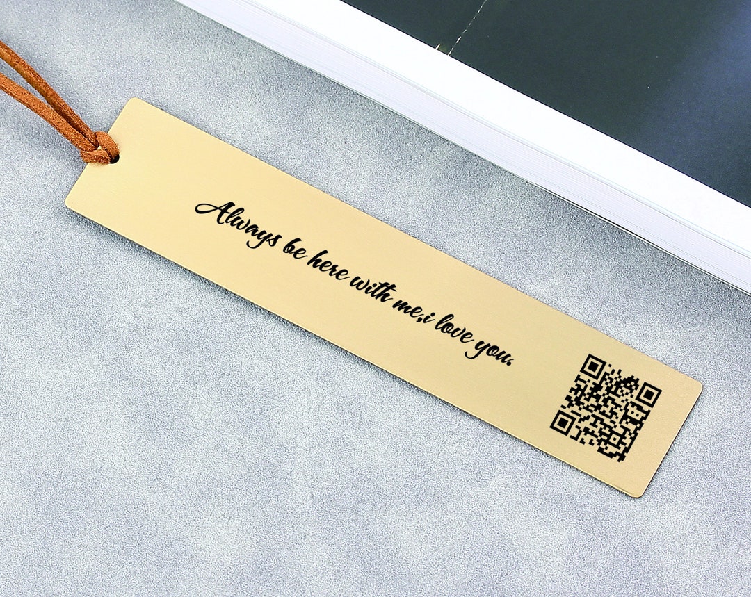 Personalized QR Code Bookmark Custom Code Bookmark Engraved - Etsy