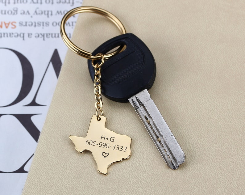 Texas State Keycahin Custom Made Texas Home Key Chain Texas - Etsy