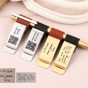 Pen Clip for Notebooks Custom Actual Handwriting Fingerprint Pen Loop ...