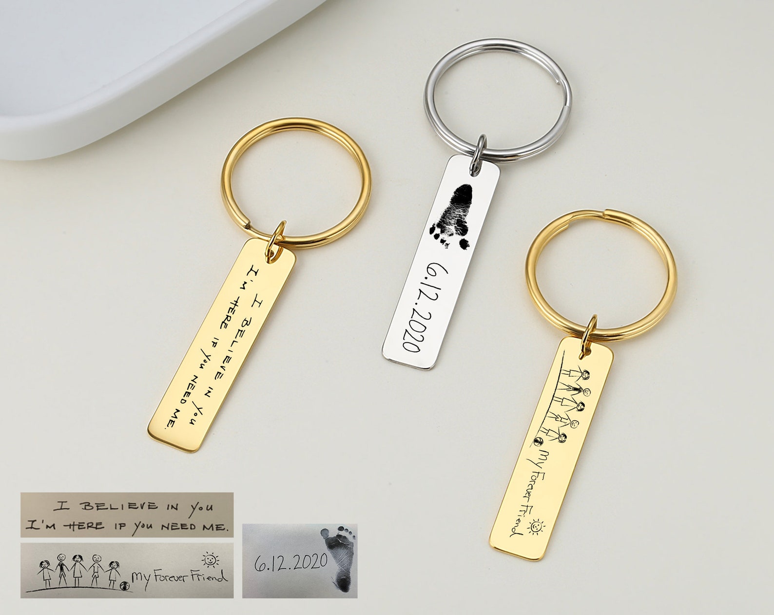 Actual Handwriting Keychain, Signature Keychain, Handwritten Keychain ...