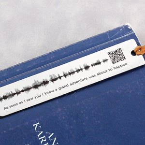 Personalized QR Code Bookmark, Plays Music With Scan, Sound Wave ...