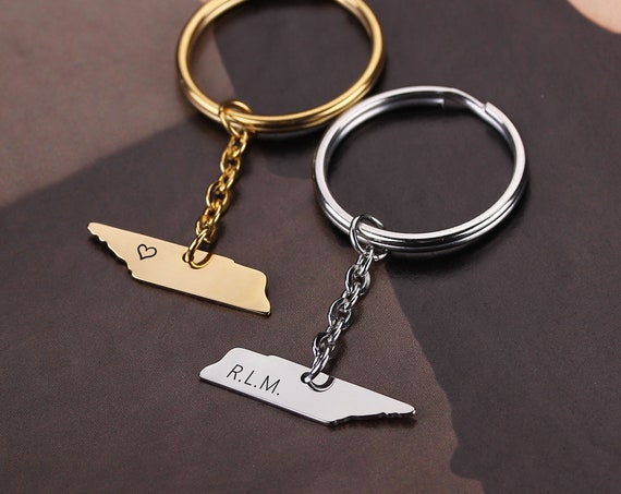 Tennessee State Keychain Personalized Tennessee Pendant - Etsy