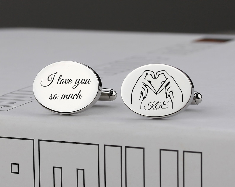 Personalised Engraved Initial Cufflinks Wedding Birthday - Etsy