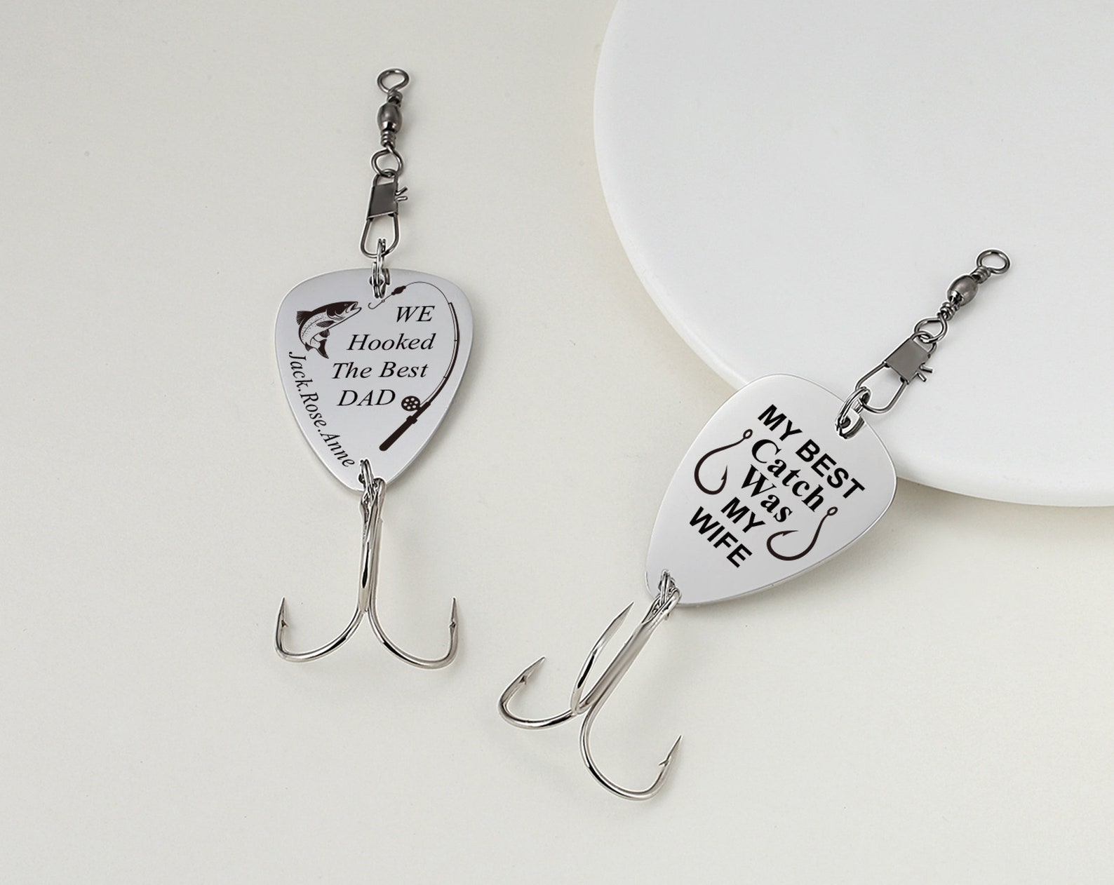 Handmade Stamped Fishing Lure, Personalised Laser Engraved Fishing Lure ...