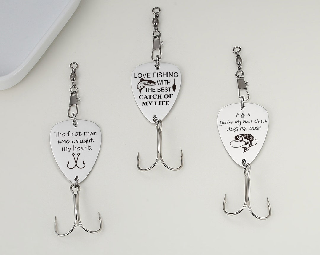 Handmade Stamped Fishing Lure, Personalised Laser Engraved Fishing Lure ...
