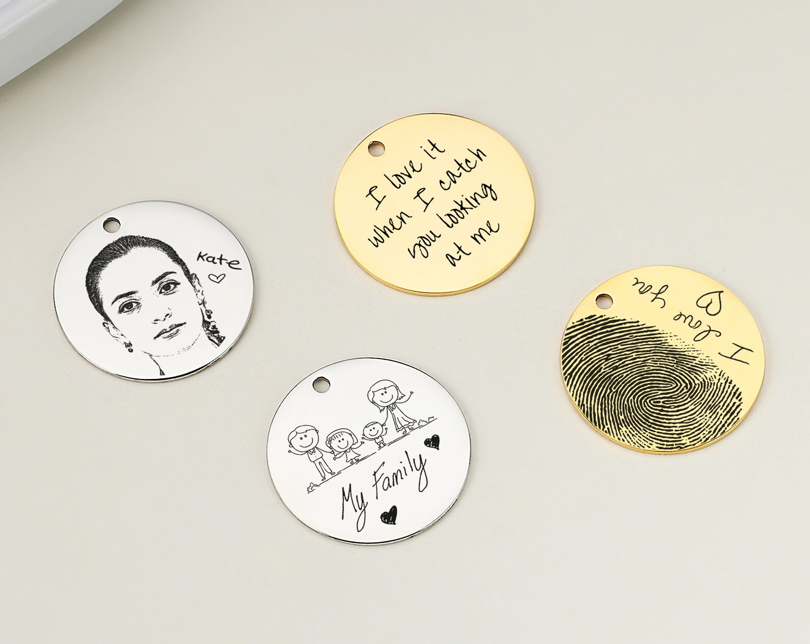 Actual Fingerprint Handwriting Keychain Real Picture Keychain | Etsy