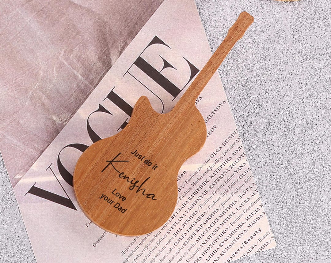 Personalized Guitar Pick Box - Custom Wood Guitar Picks Case With Name ...