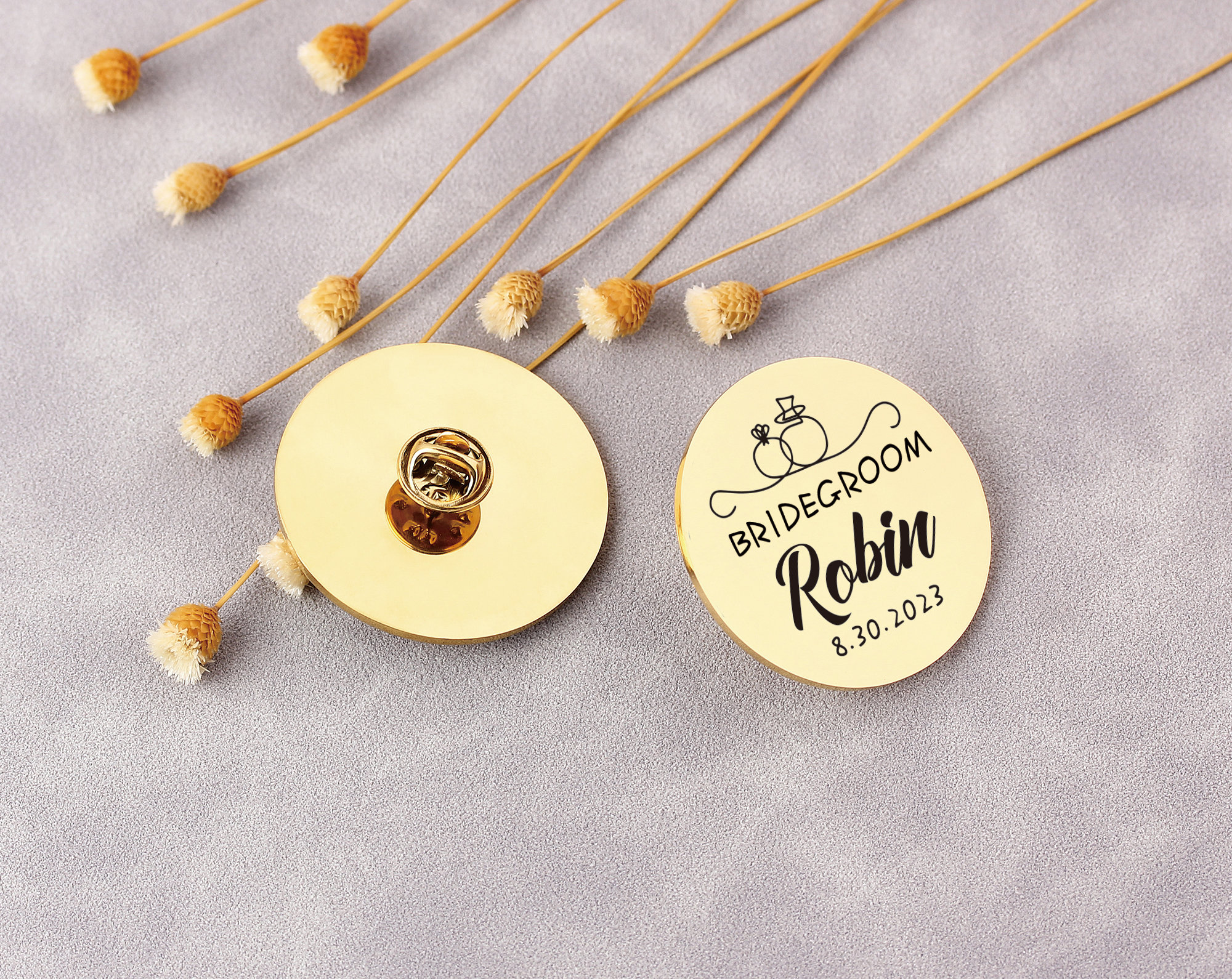 Personalized Wedding Lapel Pins, Custom Any Logo Lapel Pins, Men Lapel ...