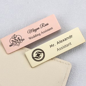 Custom Name Tags With Pin, Personalized Your Business Logo Badge ...